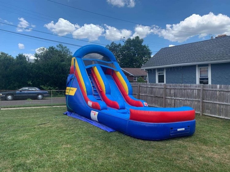 13' Backyard Water Slide - Primary Colors - FunFlatables Party Rentals LLC